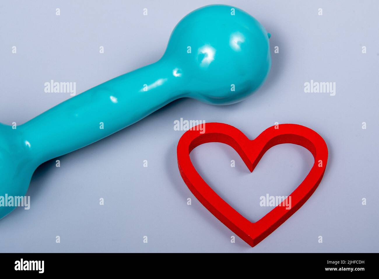 Heart shape and weight for physical activity to symbolize ...