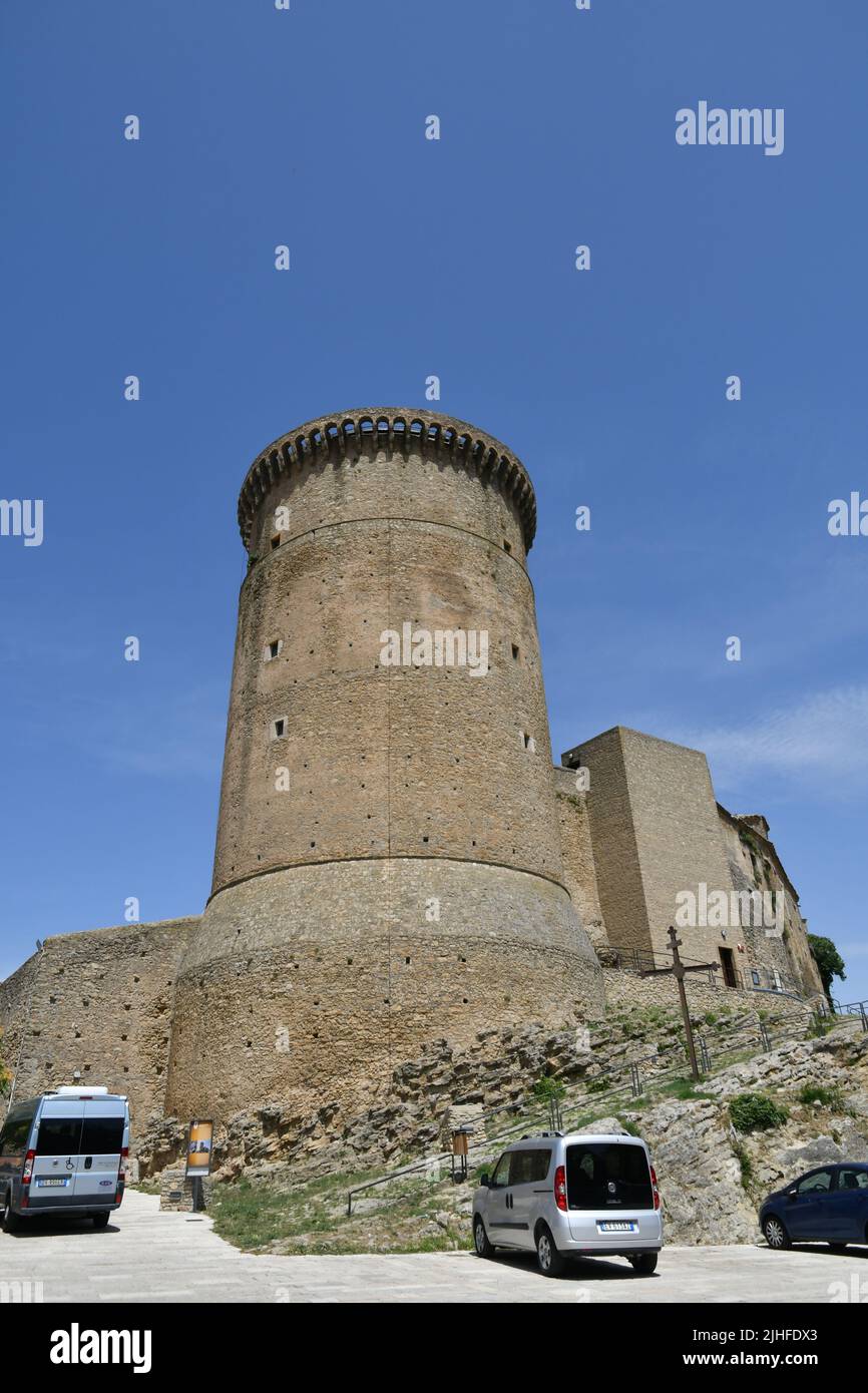 The medieval castle of Tricarico, a rural village in the Basilicata ...