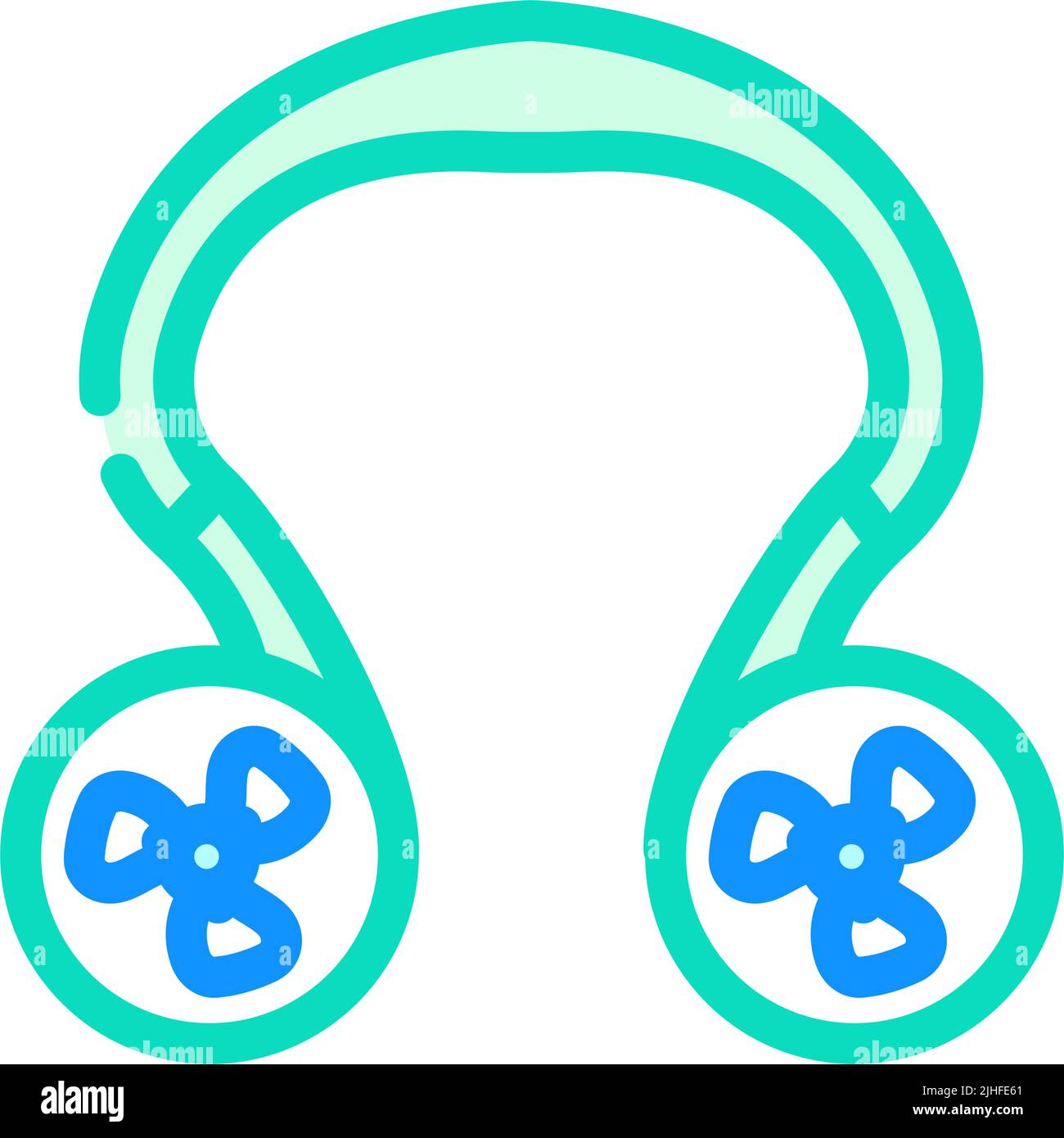 neck fan color icon vector illustration Stock Vector Image & Art - Alamy