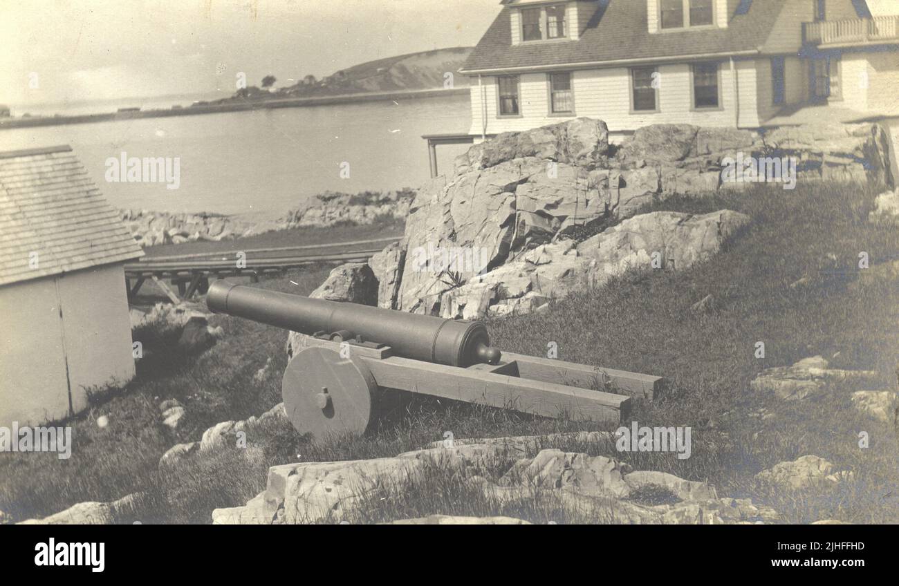 Massachusetts - Boston. Old Fog Cannon. Diameter of bore 4 & 1/4 ...