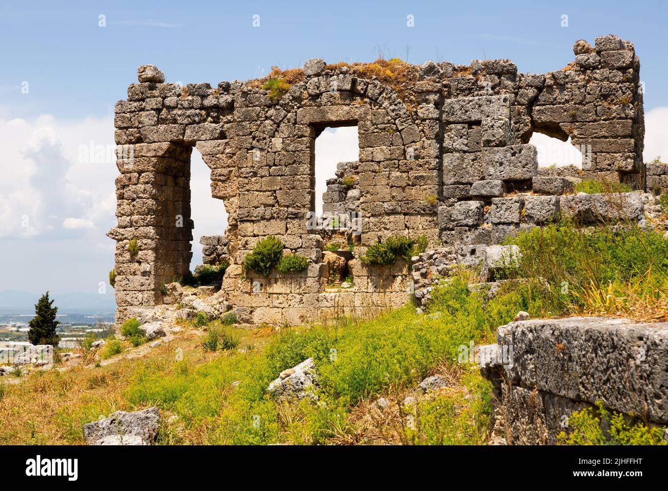 Remains of Roman Baths at Sillyon, Turkey Stock Photo - Alamy