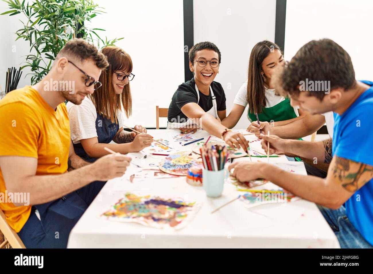 Meeting teacher art painting hi-res stock photography and images - Alamy
