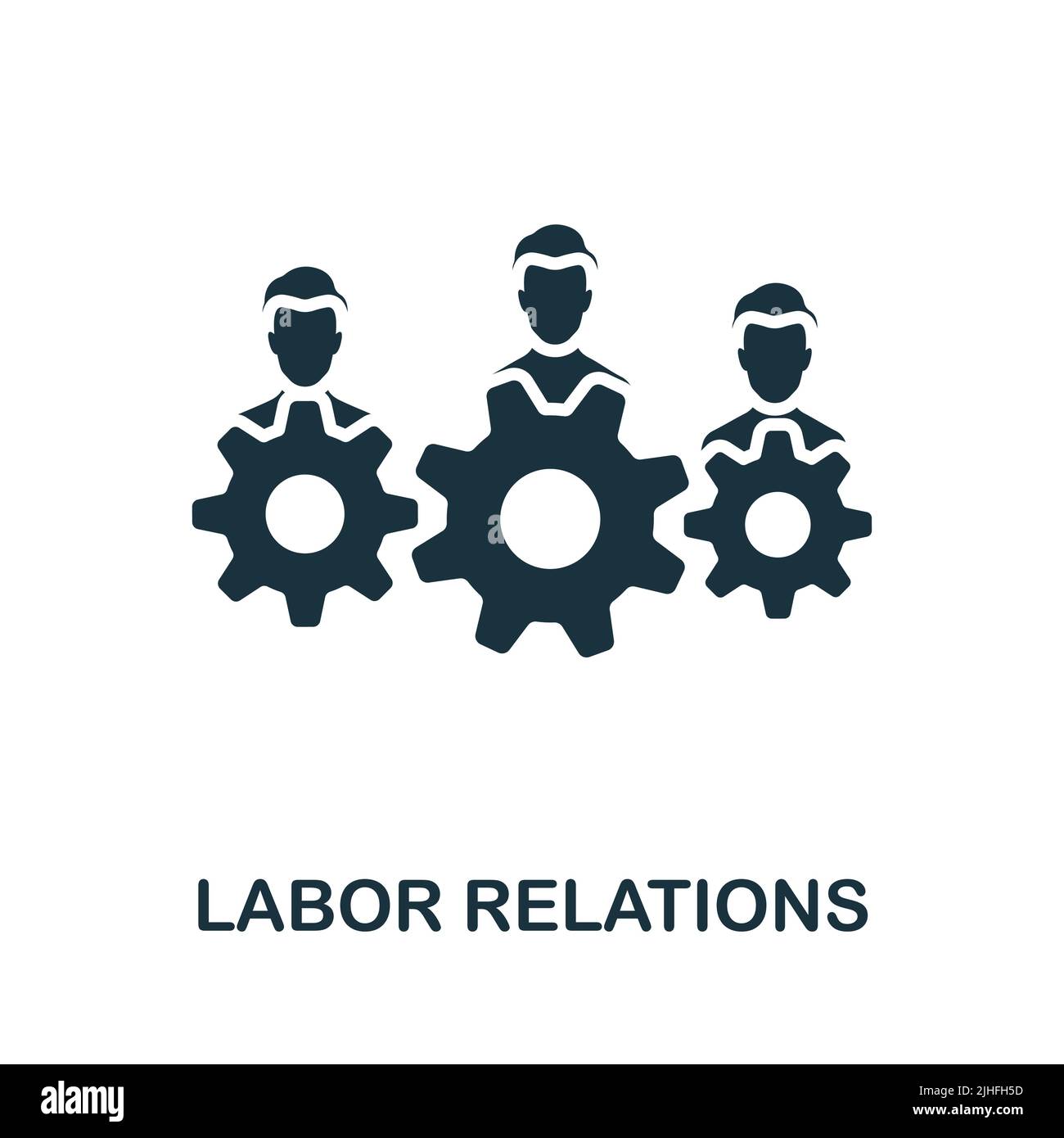 Labor Relations icon. Monochrome simple Business Management icon for ...