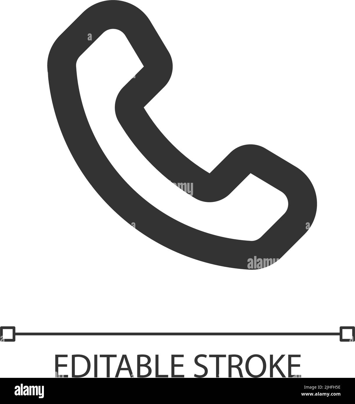 Telephone pixel perfect linear ui icon Stock Vector Image & Art - Alamy