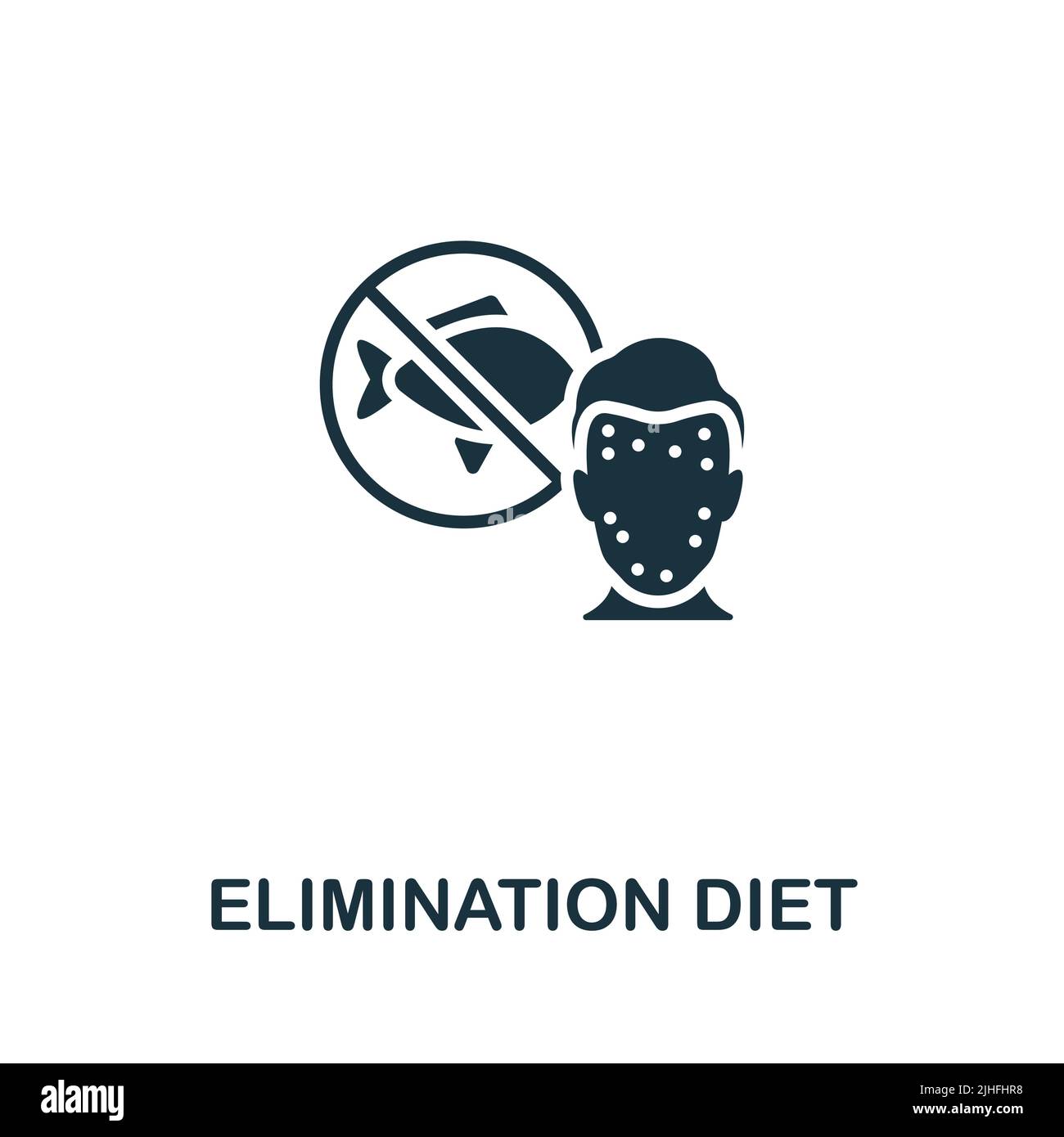 Elimination Diet Icon Monochrome Simple Allergy Icon For Templates