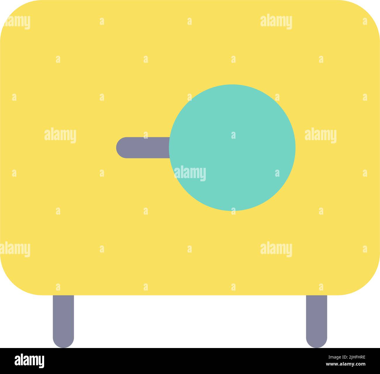 Money safe flat color ui icon Stock Vector Image & Art - Alamy