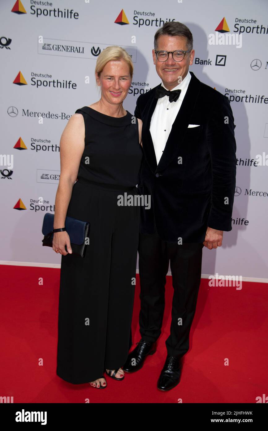 Boris RHEIN, Prime Minister of Hesse, with his wife Tanja Raab-Rhein ...