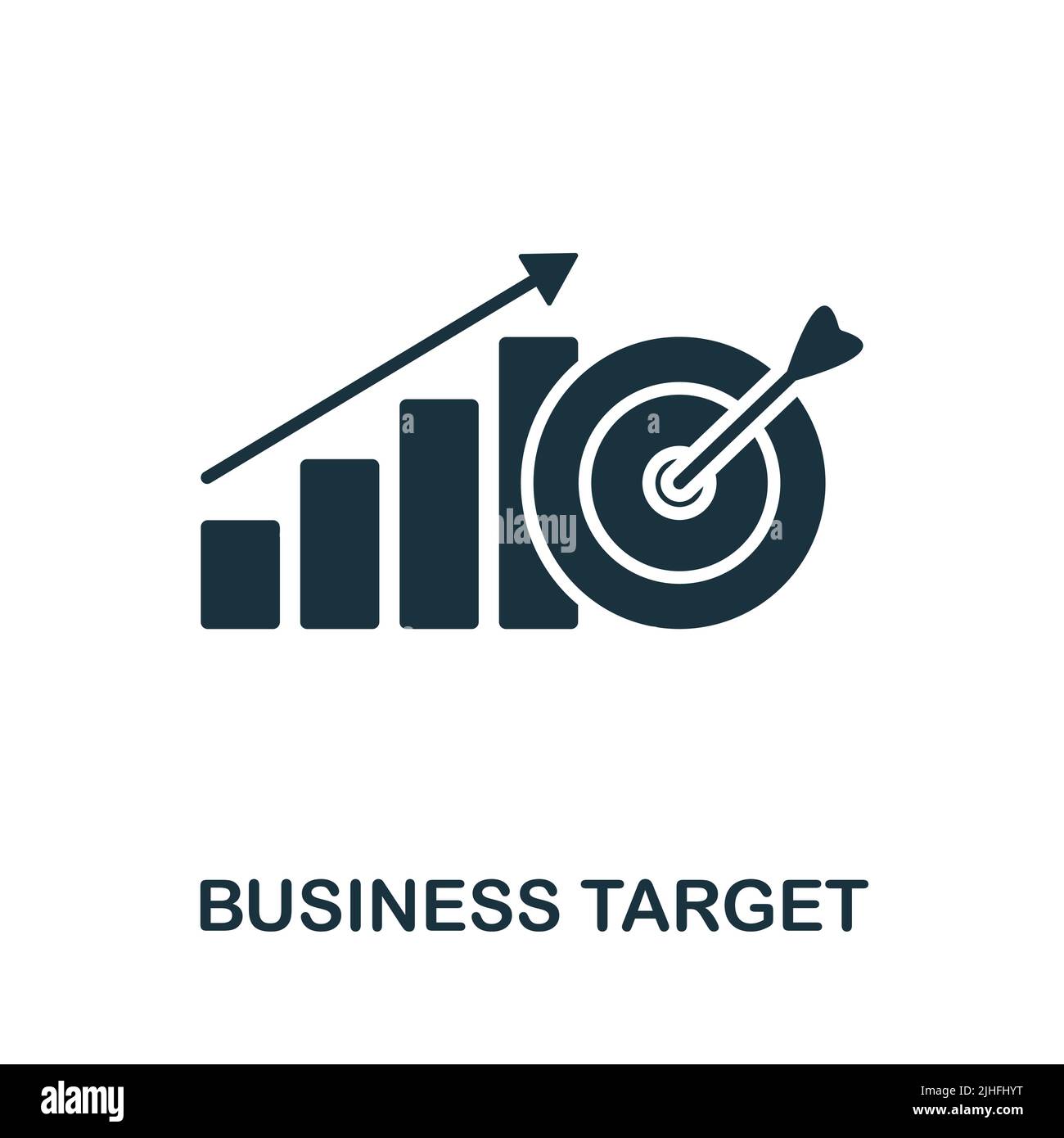Business Target icon. Monochrome simple Business Management icon for ...