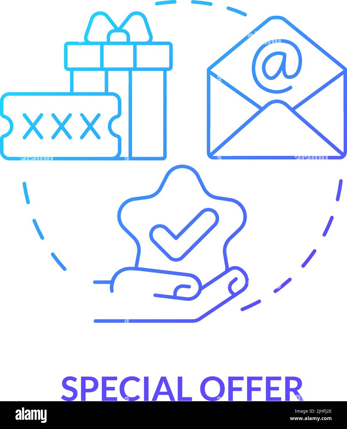 Special offer blue gradient concept icon Stock Vector Image & Art - Alamy