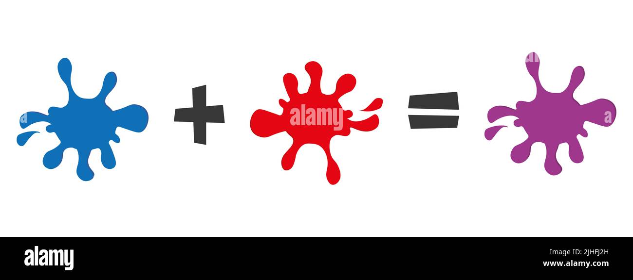 Vector illustration of a color circle worksheet for kids. Red, blue ...