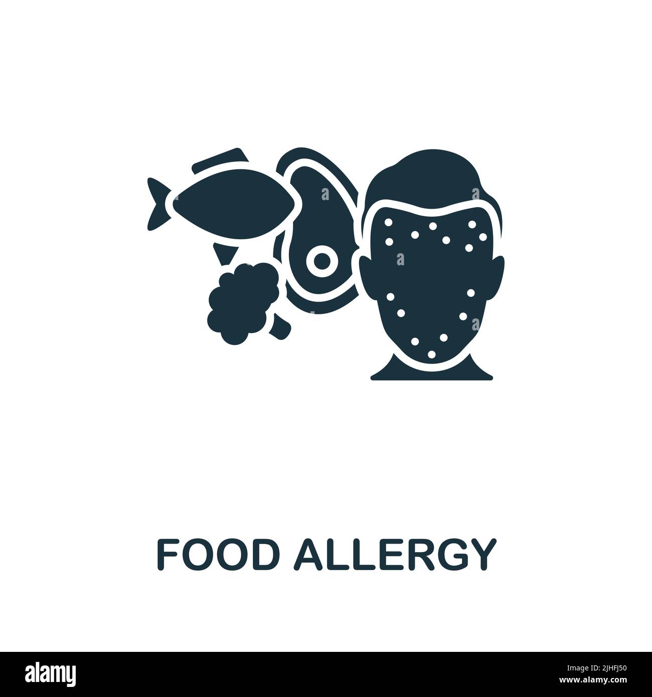Food Allergy Icon Monochrome Simple Allergy Icon For Templates Web