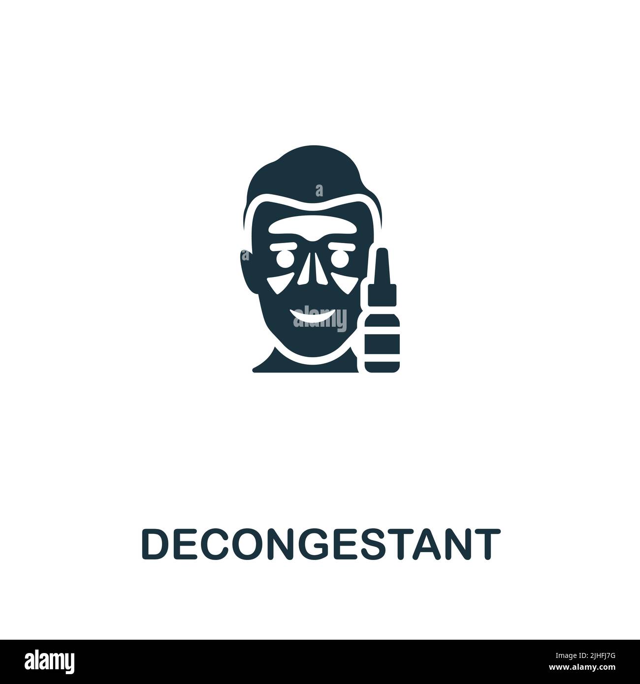 Decongestant icon. Monochrome simple Allergy icon for templates, web ...