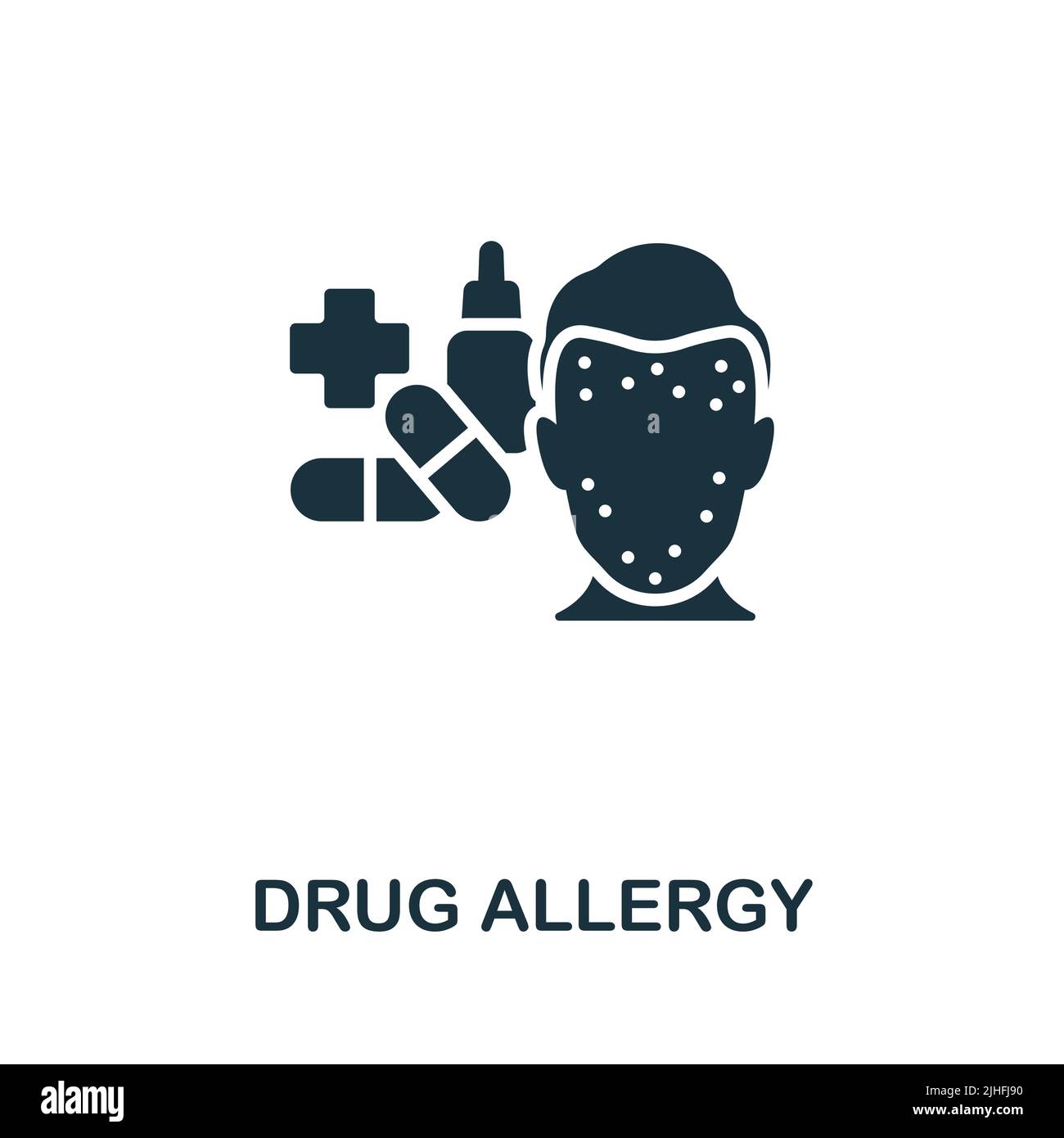 Drug Allergy Icon Monochrome Simple Allergy Icon For Templates Web