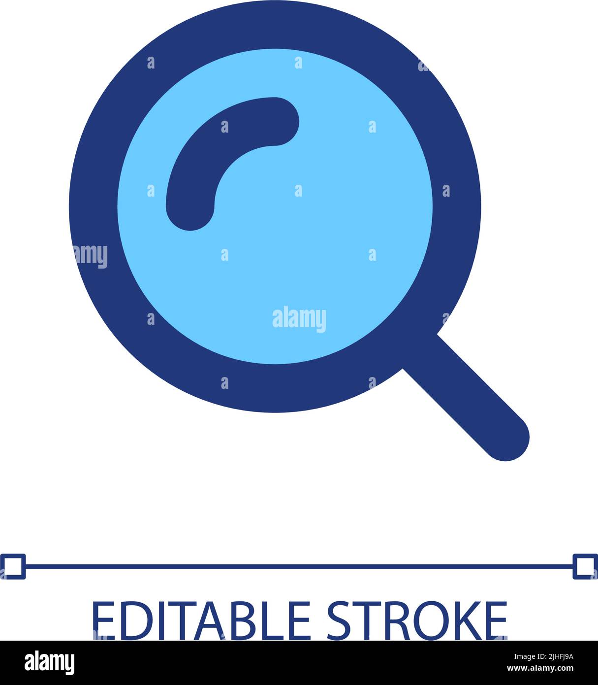 Magnifying glass pixel perfect RGB color ui icon Stock Vector Image ...