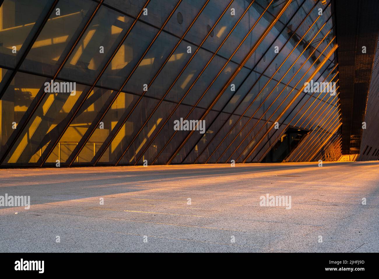 Backplate depicting a parking lot on the background of a modern ...