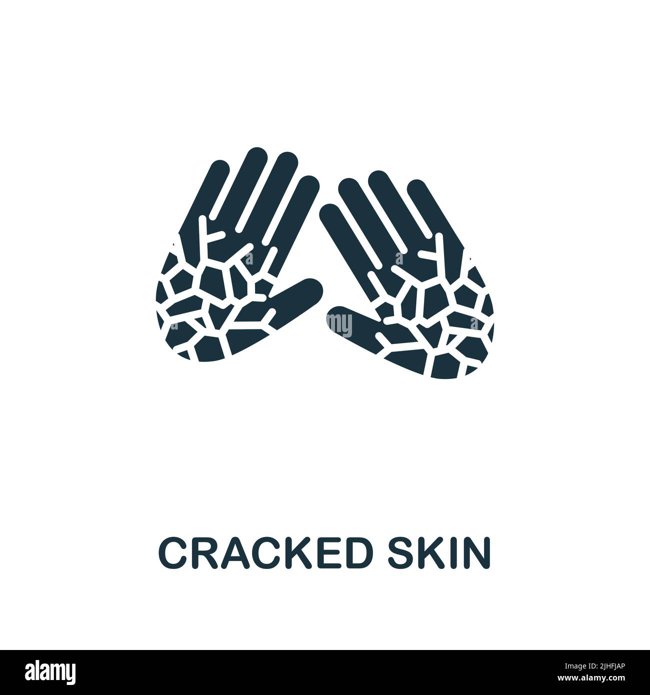 Cracked Skin Icon Monochrome Simple Allergy Icon For Templates Web