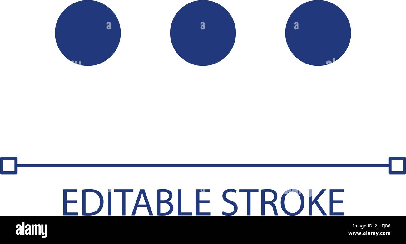 Three horizontal dots menu pixel perfect RGB color ui icon Stock Vector Image & Art - Alamy