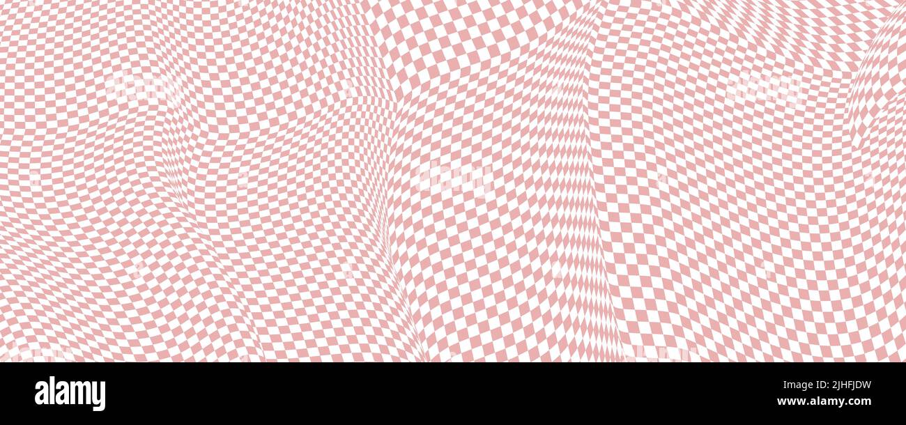 Distorted pattern, check background. Chess banner, checkerboard ...