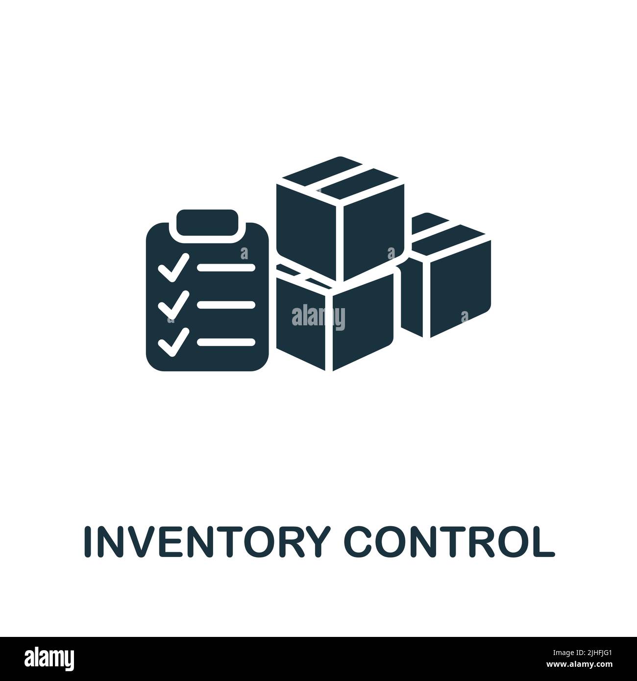 Inventory Control icon. Monochrome simple Business Management icon for ... Inventory Control icon. Monochrome simple Business Management icon for ...