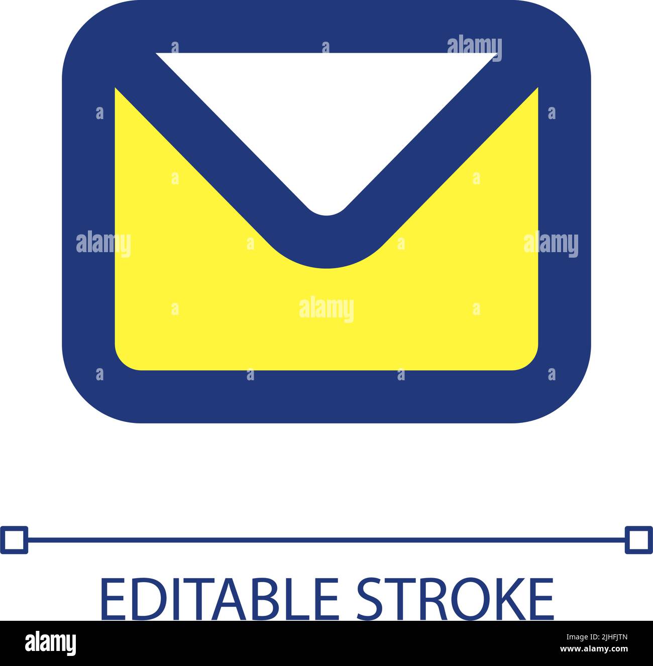 Unread message pixel perfect RGB color ui icon Stock Vector Image & Art - Alamy