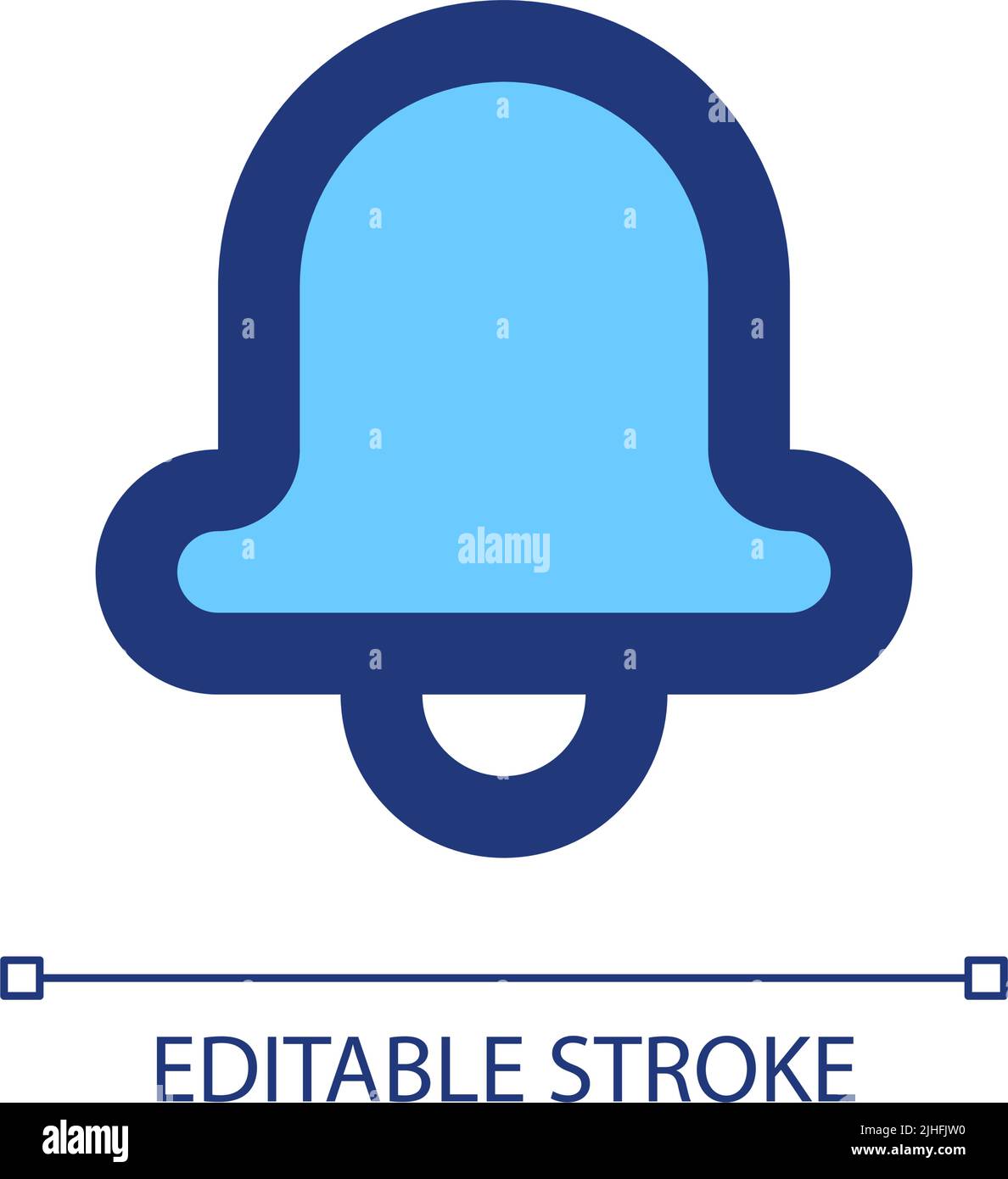 Notifications pixel perfect RGB color ui icon Stock Vector Image & Art ...