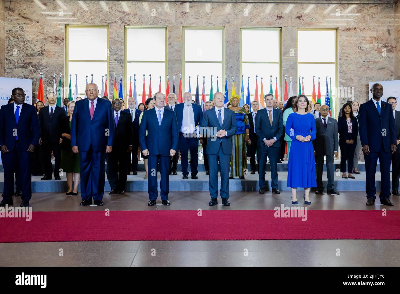18 July 2022, Berlin: Samih Zhukri (front row, 2nd from left to right ...