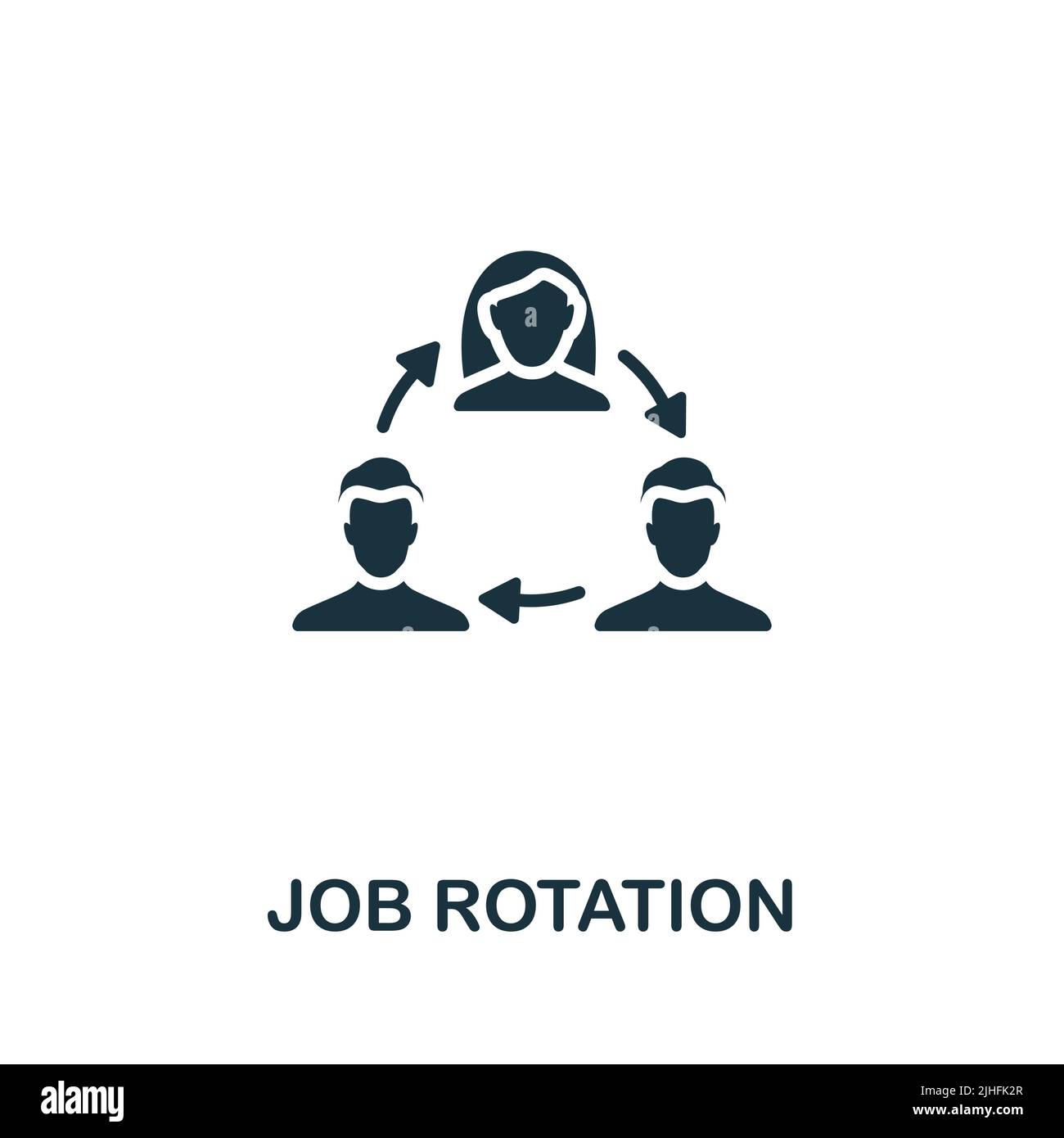 Job Rotation icon. Monochrome simple Business Management icon for ...