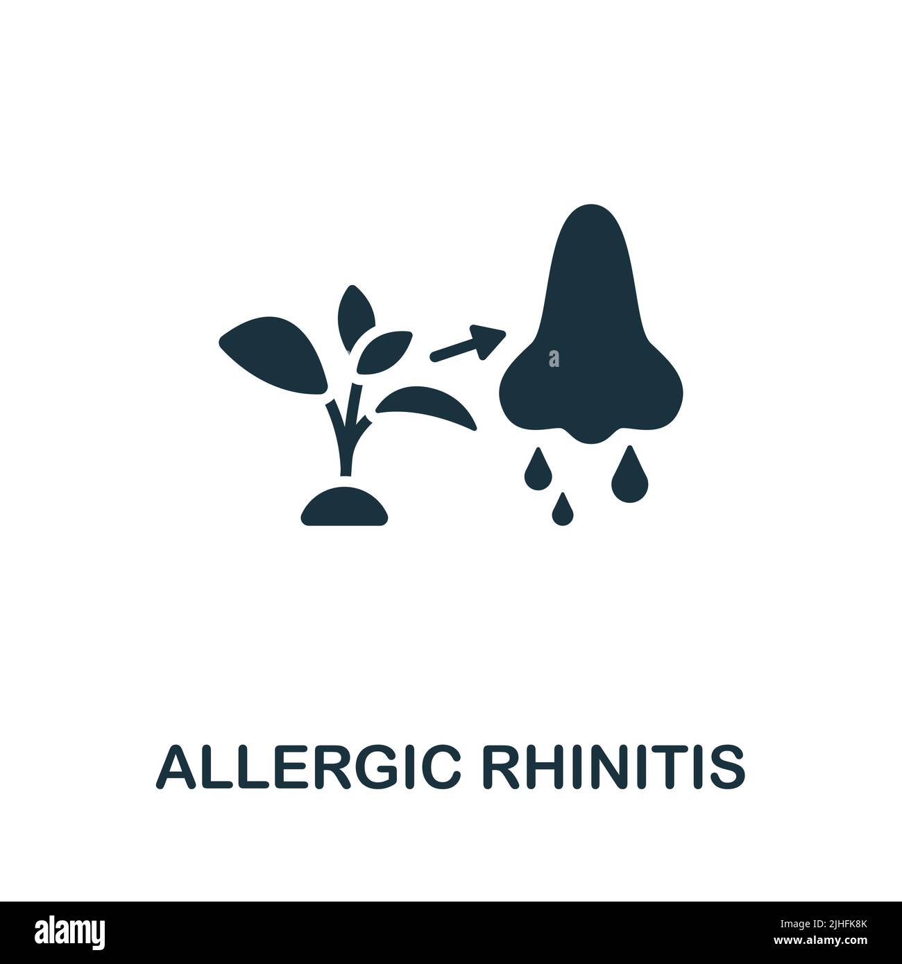 Allergic Rhinitis icon. Monochrome simple Allergy icon for templates ...
