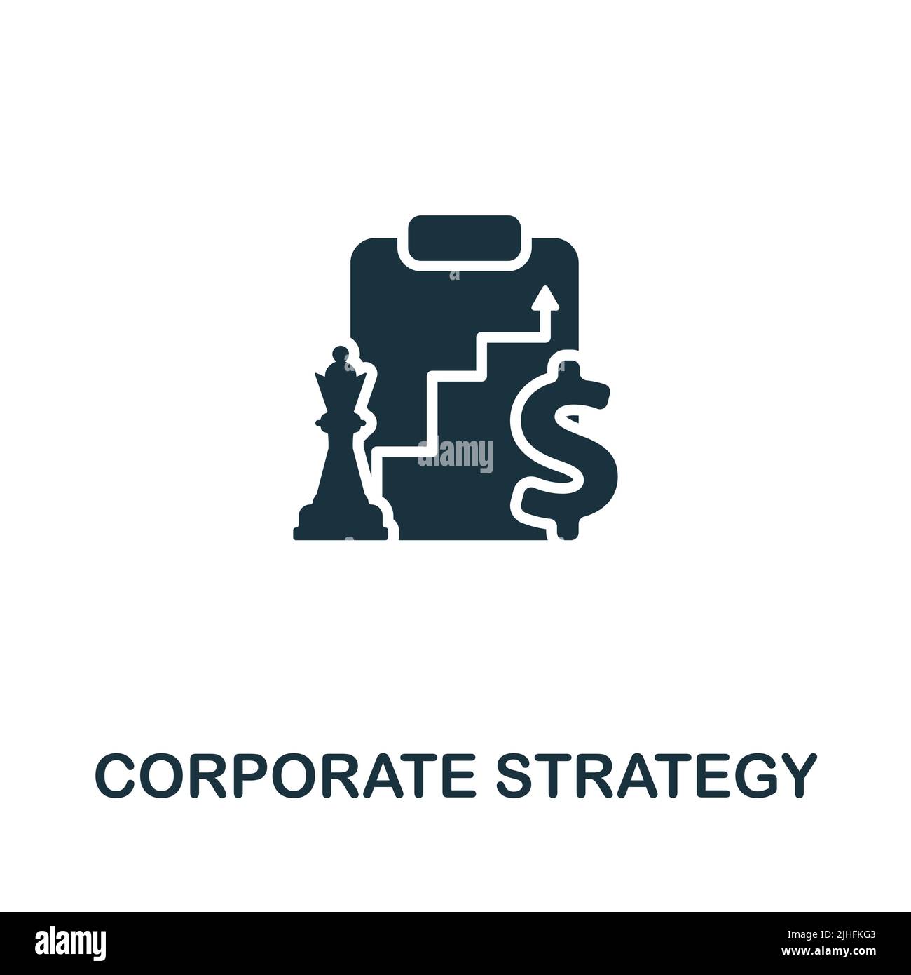 Corporate Strategy icon. Monochrome simple Business Management icon for ... Corporate Strategy icon. Monochrome simple Business Management icon for ...