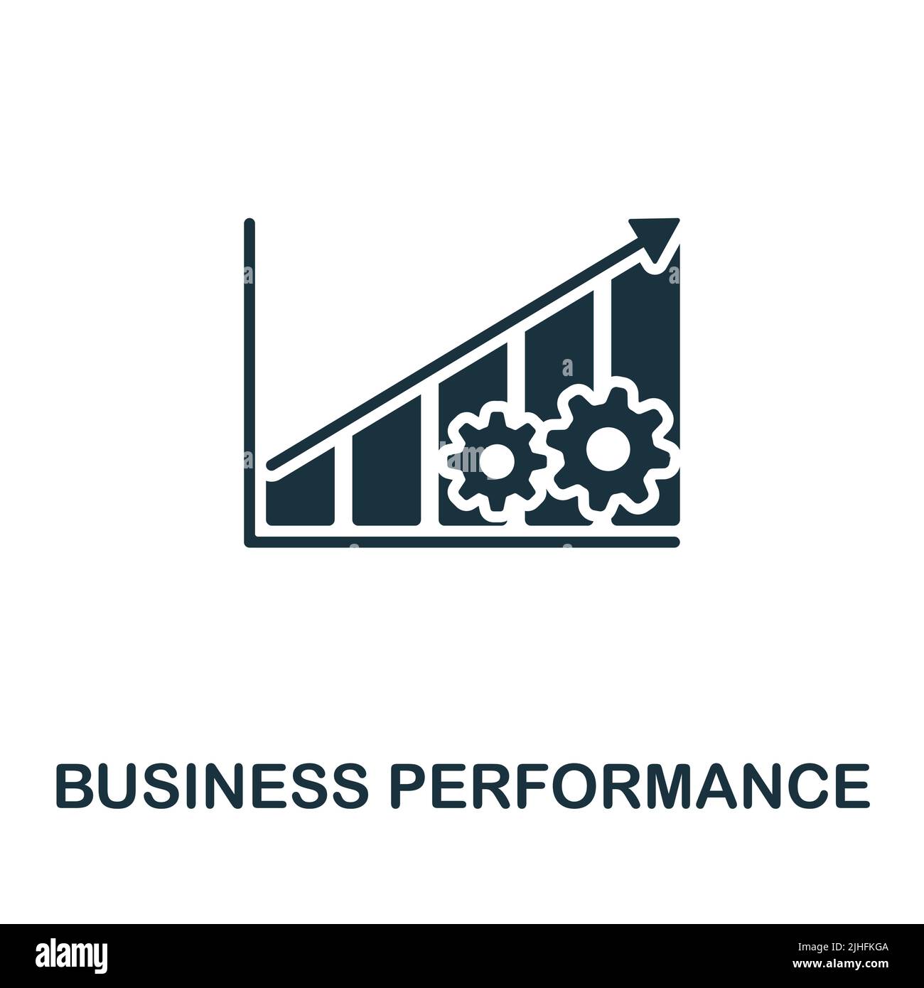Business Performance icon. Monochrome simple Business Management icon ...