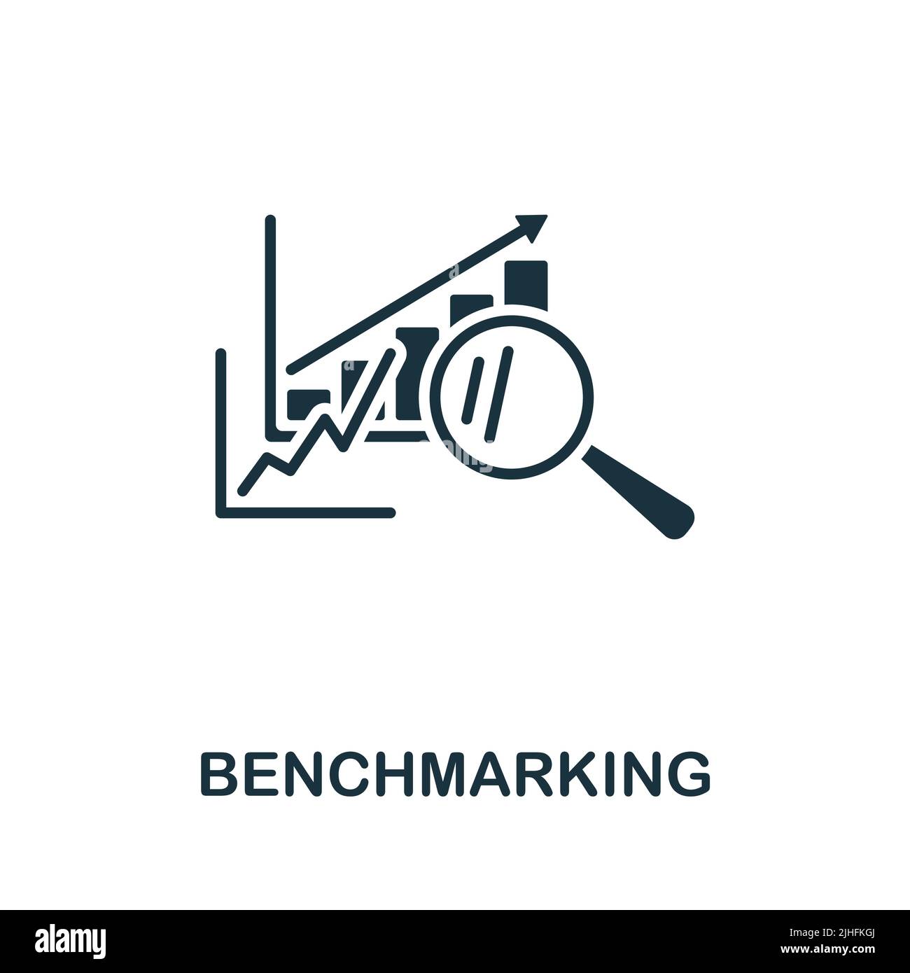 Benchmarking icon. Monochrome simple Business Management icon for ...