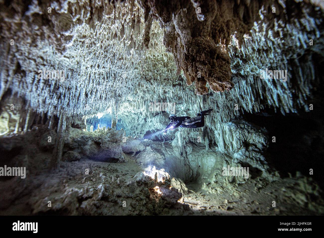 Cave diving is notoriously tough, requiring intense training. TULUM ...