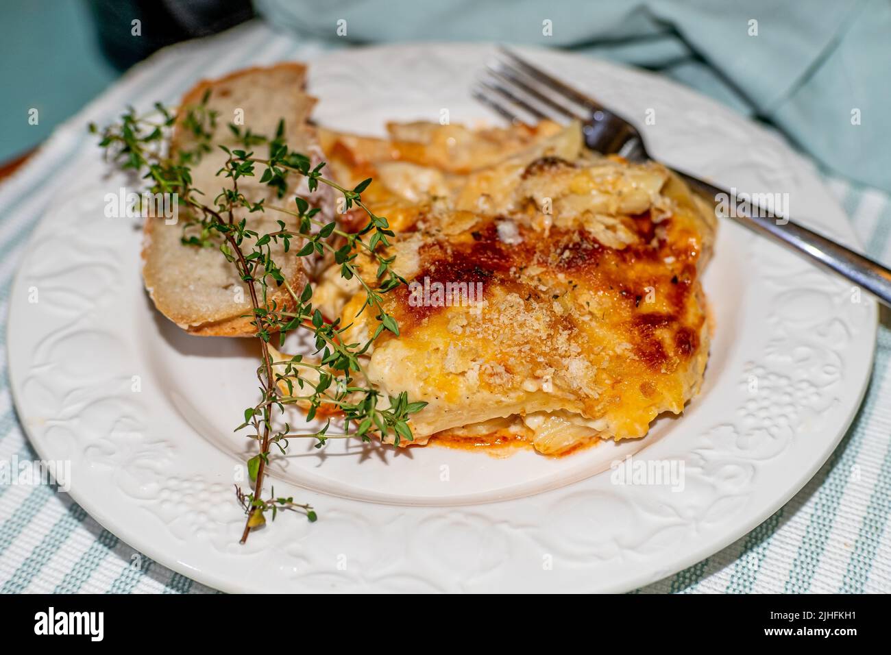 A plated dish of Italian food Stock Photo - Alamy