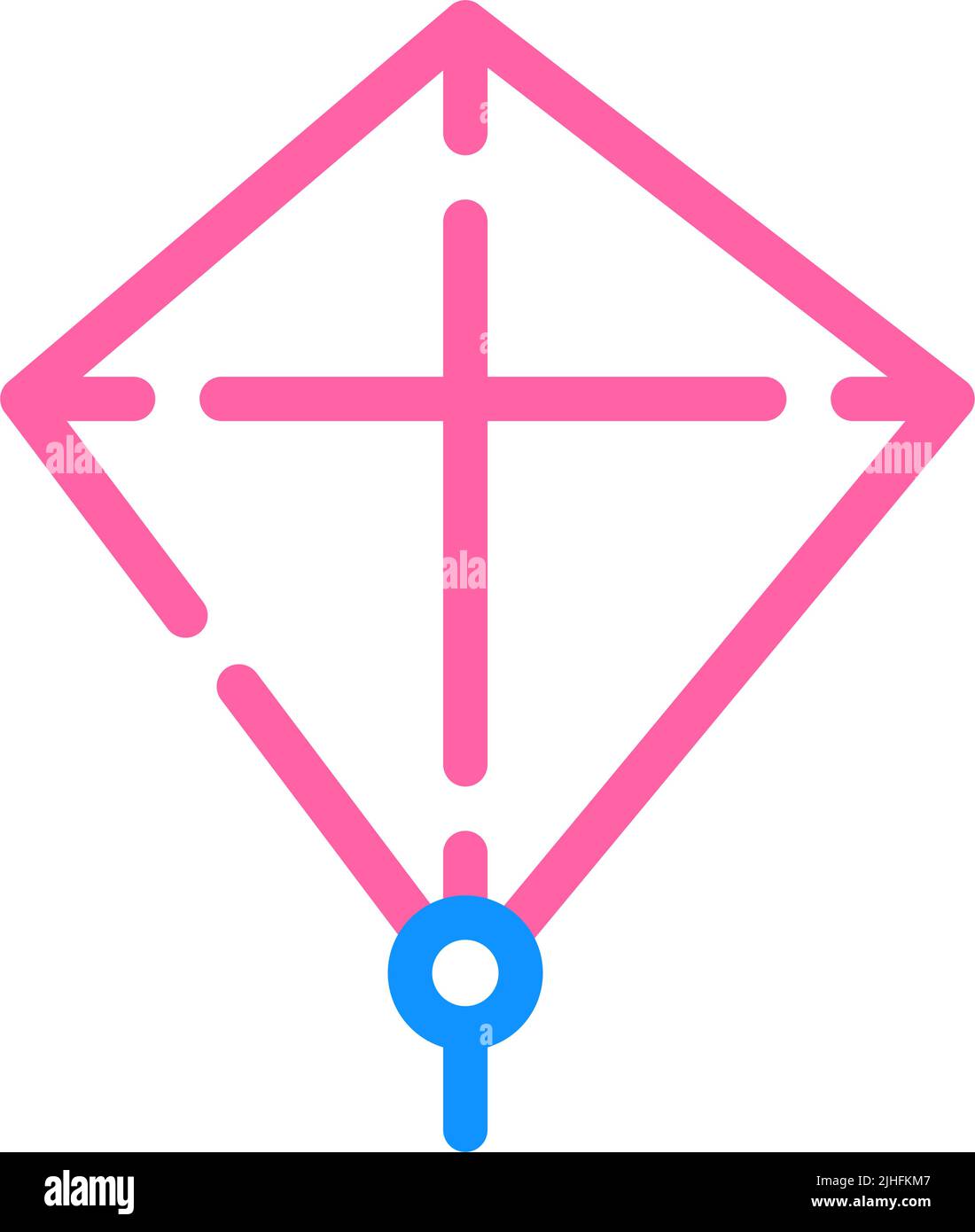 flying kite color icon vector illustration Stock Vector Image & Art - Alamy