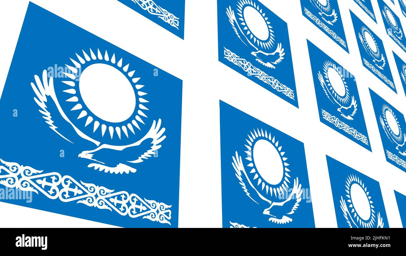 A bent perspective wall pattern illustration with the flag of ...