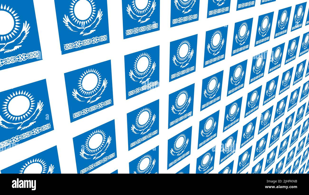 A bent perspective wall pattern illustration with the flag of ...