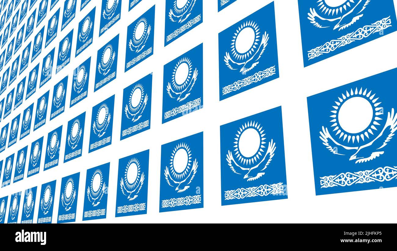 A bent perspective wall pattern illustration with the flag of ...