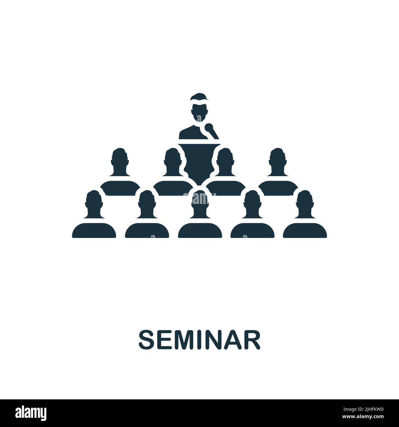 Seminar icon. Monochrome simple Business Management icon for templates ...