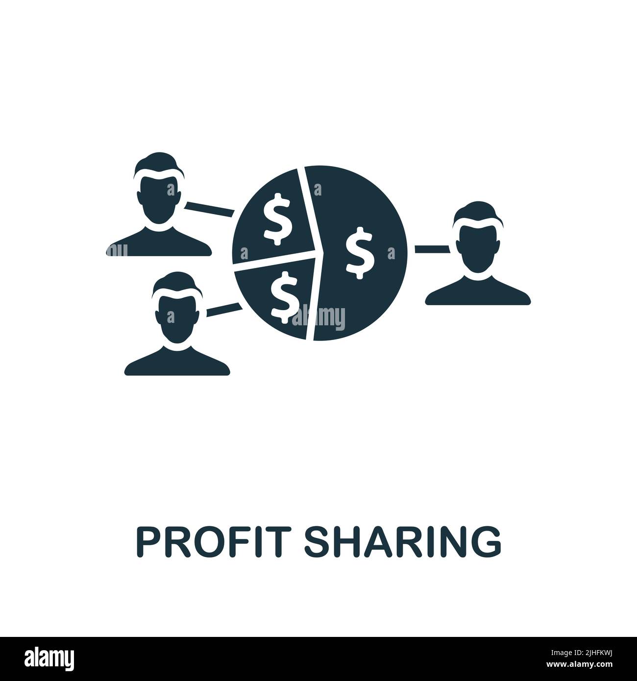 Profit Sharing icon. Monochrome simple Business Management icon for ...
