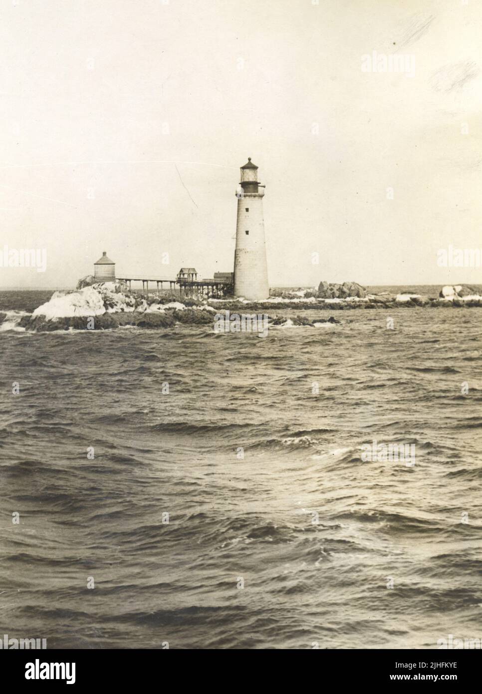 Massachusetts - Graves. The Graves Light Station, Massachusetts Stock ...