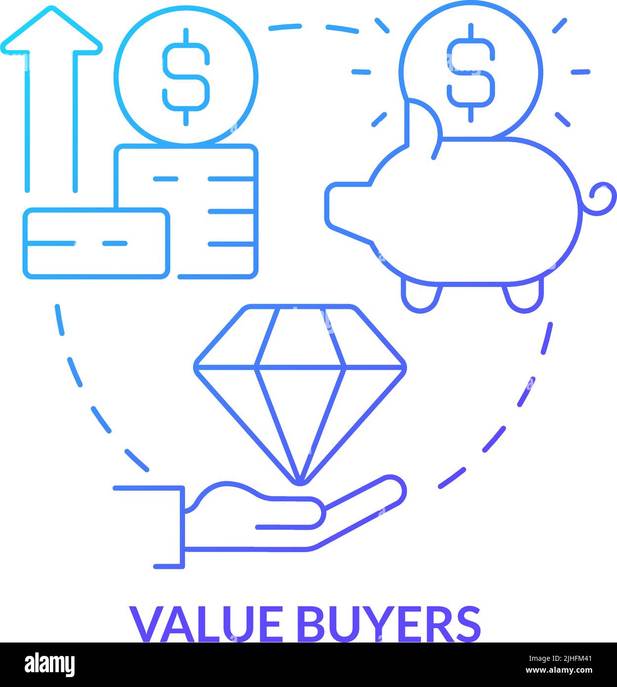 Value buyers blue gradient concept icon Stock Vector Image & Art - Alamy
