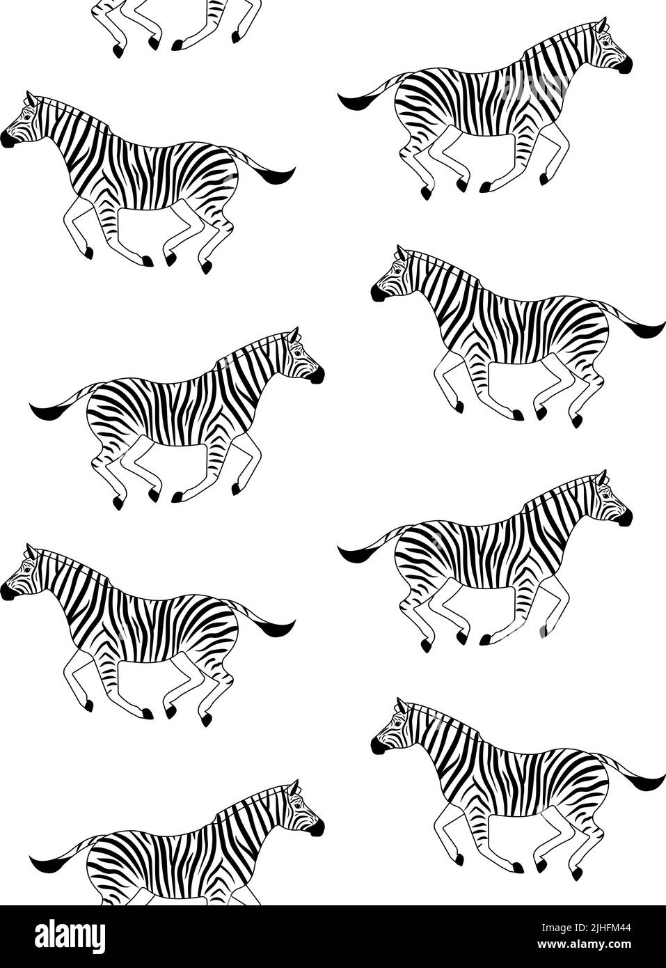 Vector seamless pattern of running zebra Stock Vector Image & Art - Alamy