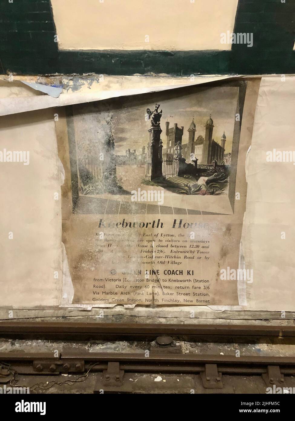 A poster for Knebworth House. LONDON, ENGLAND. THE SECRET past of this ...