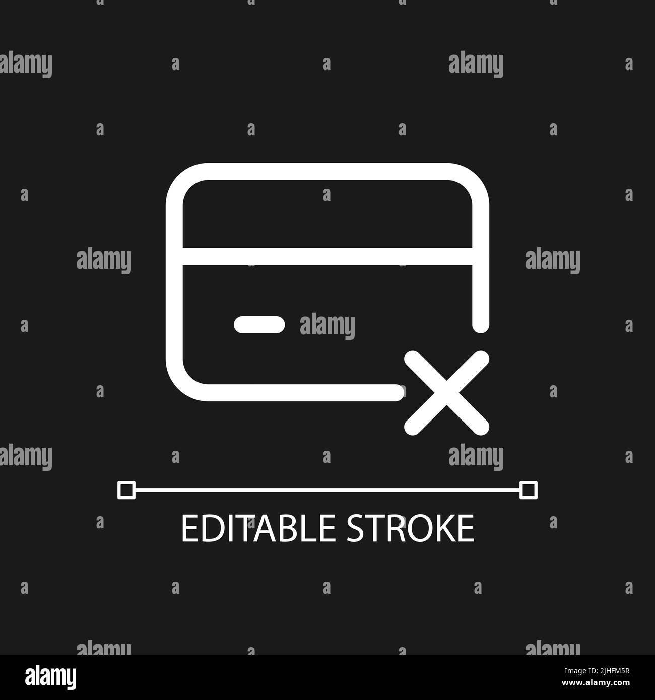 Payment card block pixel perfect white linear ui icon for dark theme ...