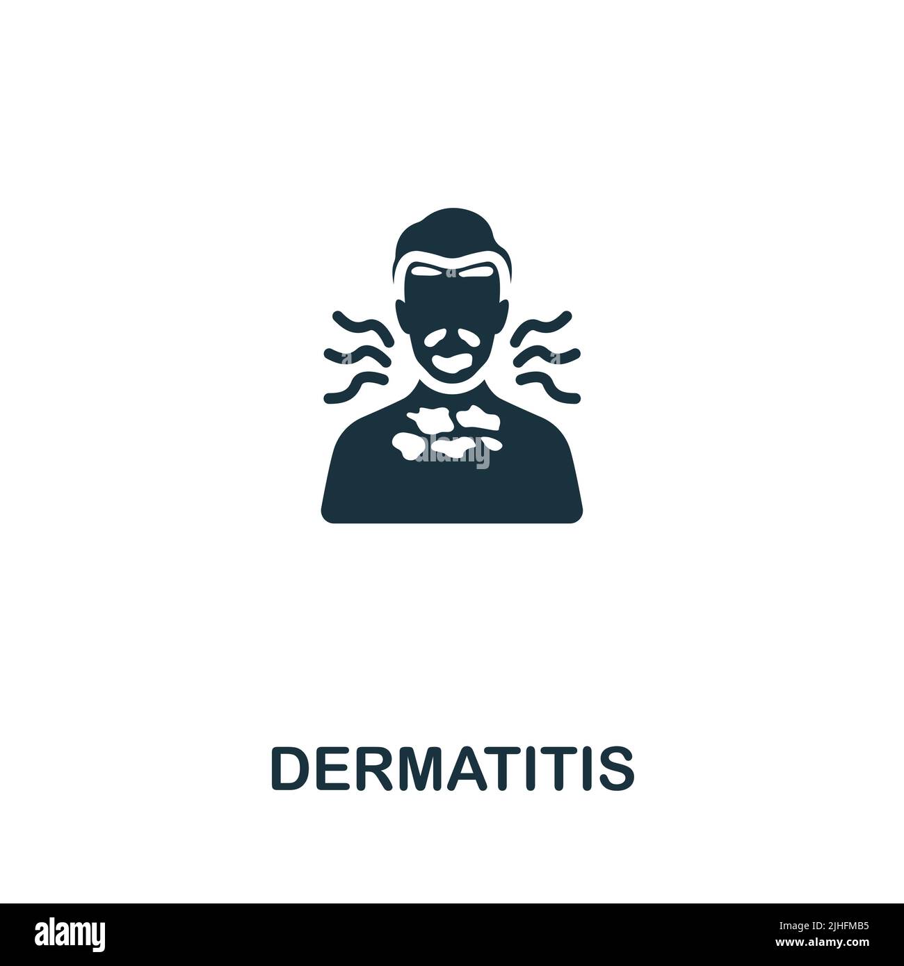 Dermatitis icon. Monochrome simple Allergy icon for templates, web ...