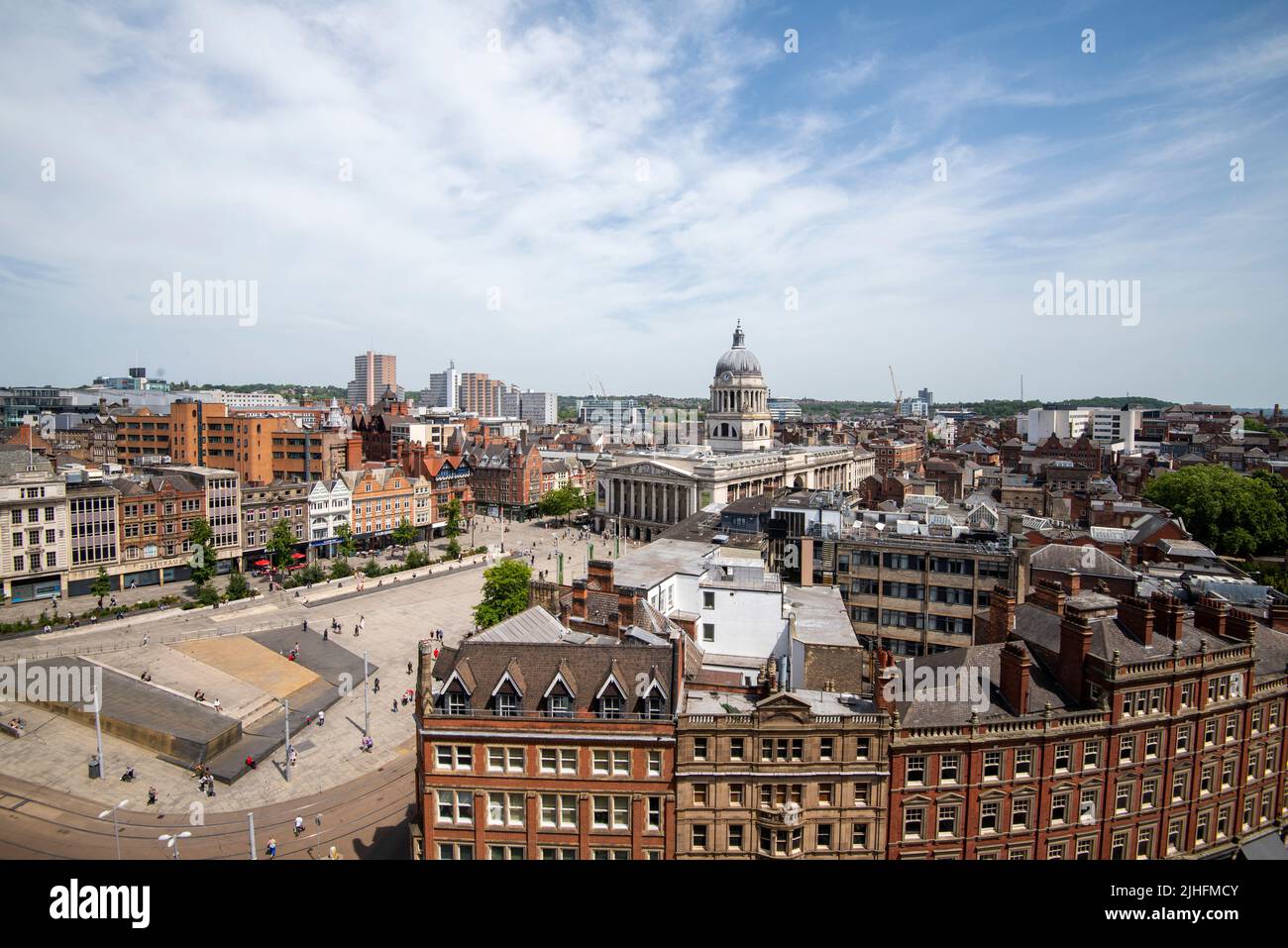 Aerial view of Market Square from the rooftop of the Pearl Assurance ...