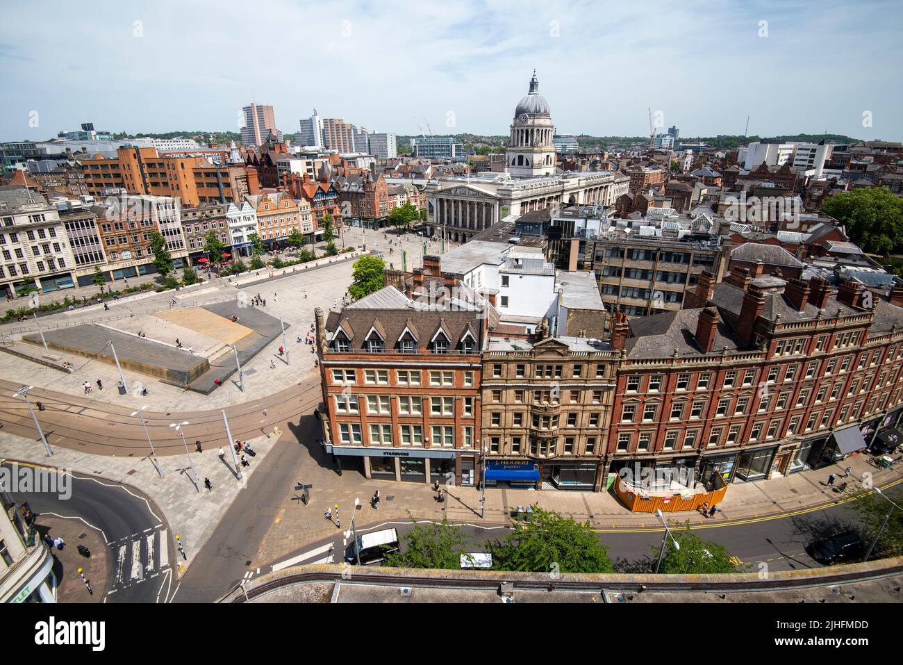 Aerial view of Market Square and Wheeler Gate from the rooftop of the ...