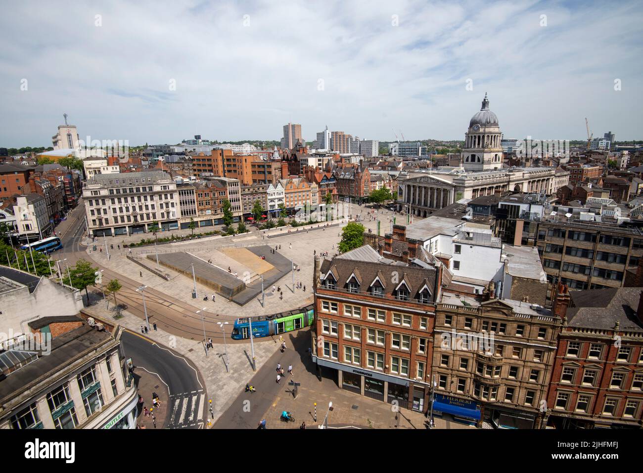 Aerial view of Market Square and Wheeler Gate from the rooftop of the ...