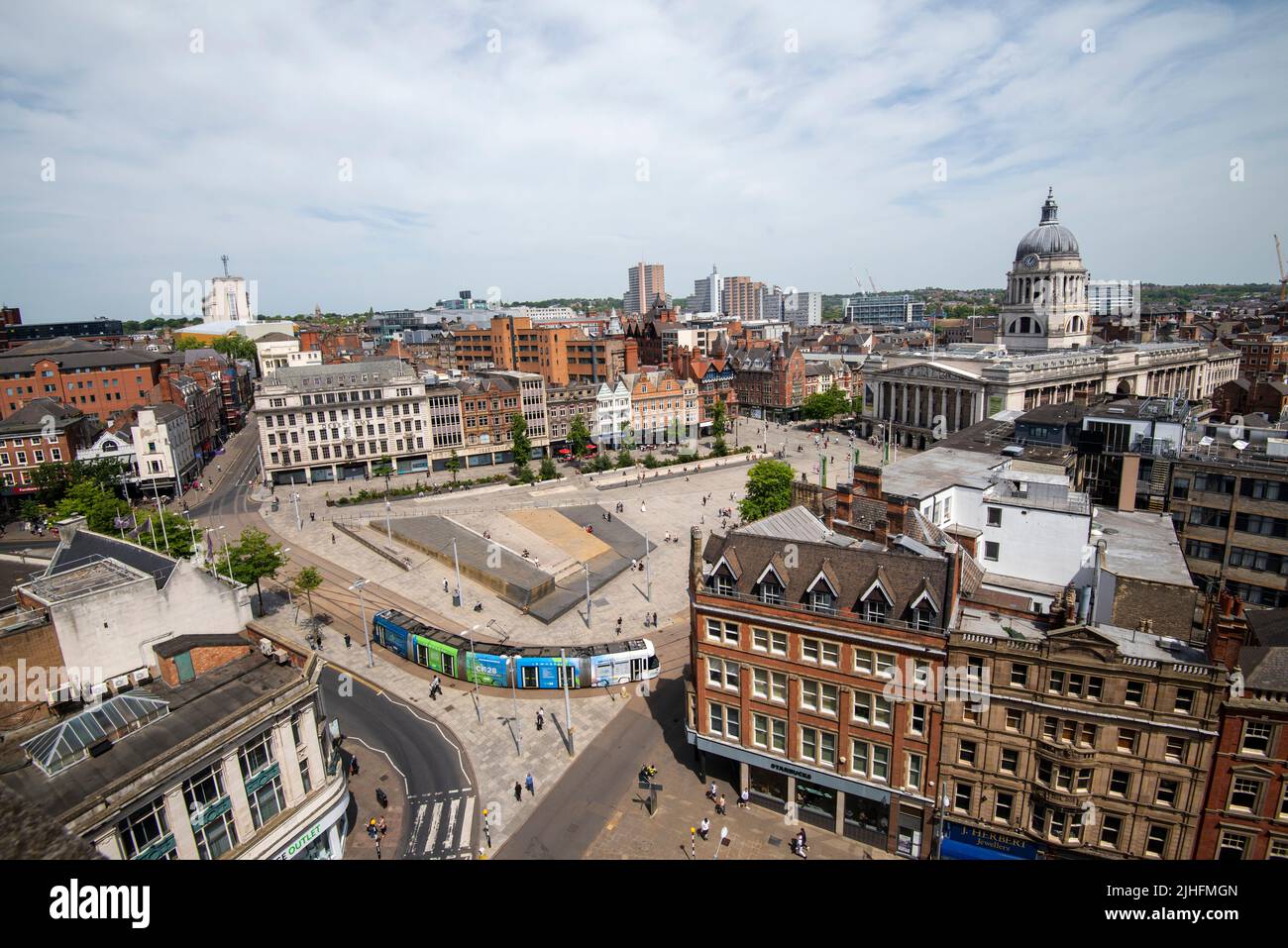 Aerial view of Market Square and Wheeler Gate from the rooftop of the ...