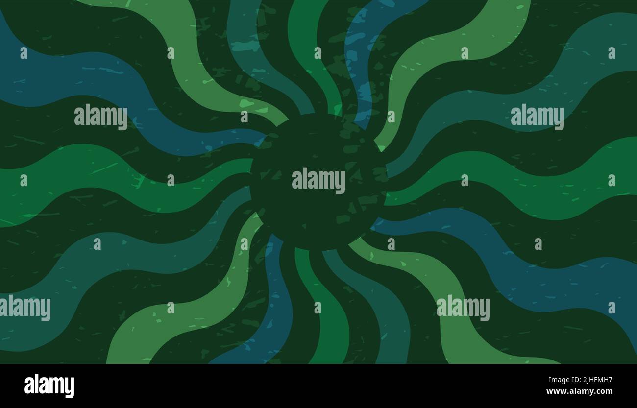 Retro banner with sun and rays in style of 70s. Sunburst, sunrise ...